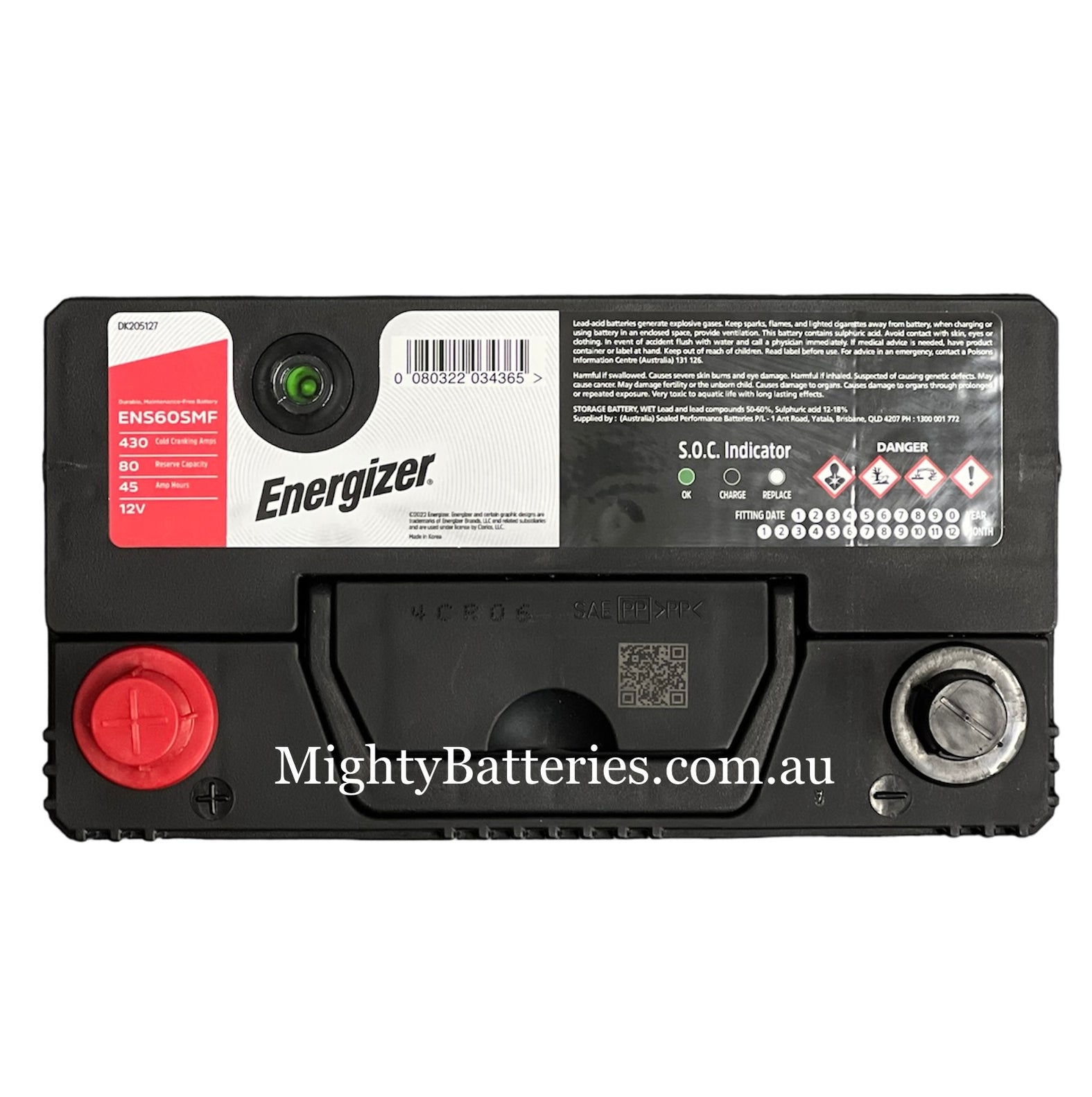 Energizer NS60SMF / MF55B24RS / 2135 Battery - 430 CCA — Mighty Batteries