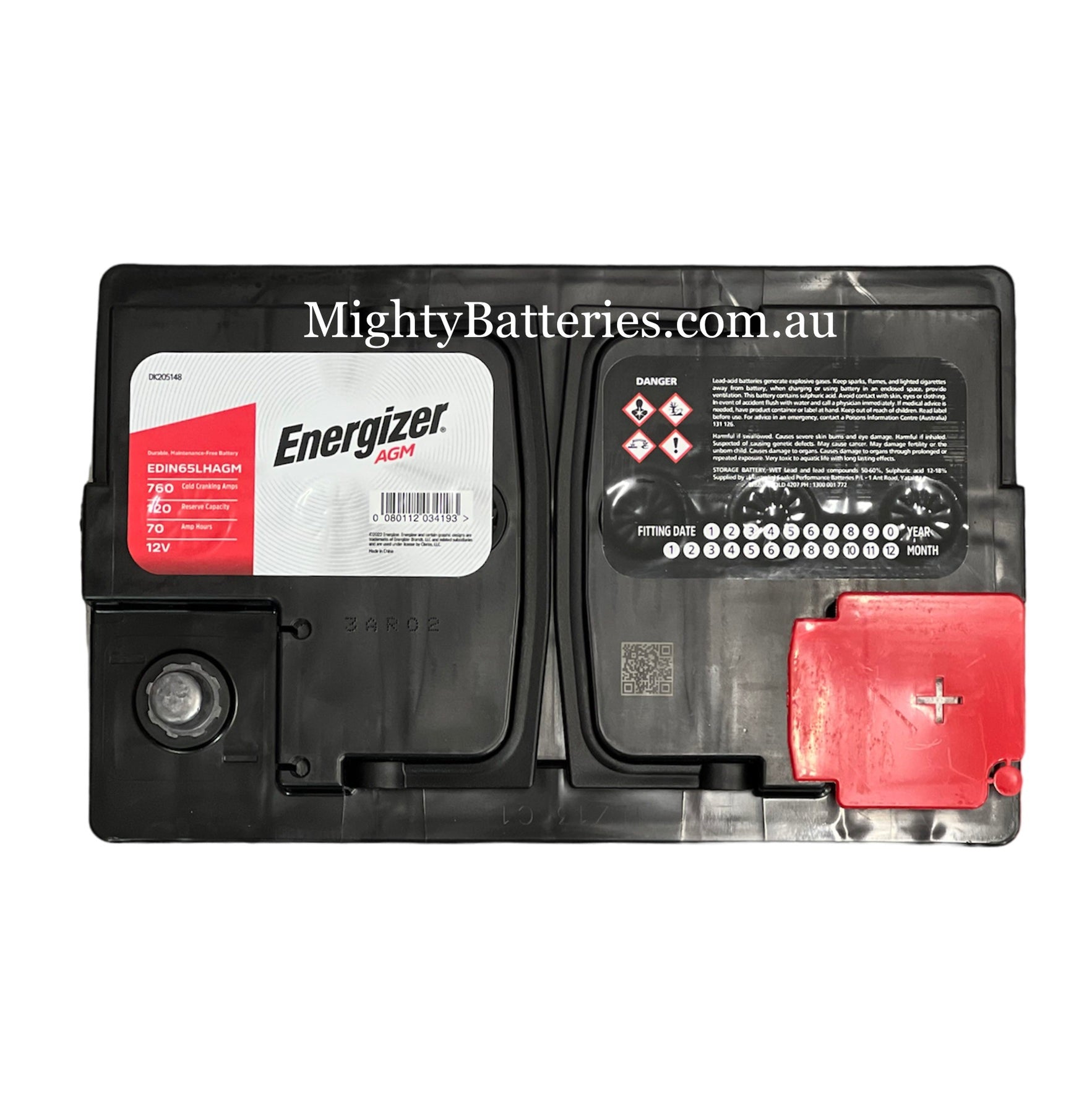 Energizer DIN65LH AGM / MF66HSS / 5536 Stop-Start Battery - 760 CCA ...