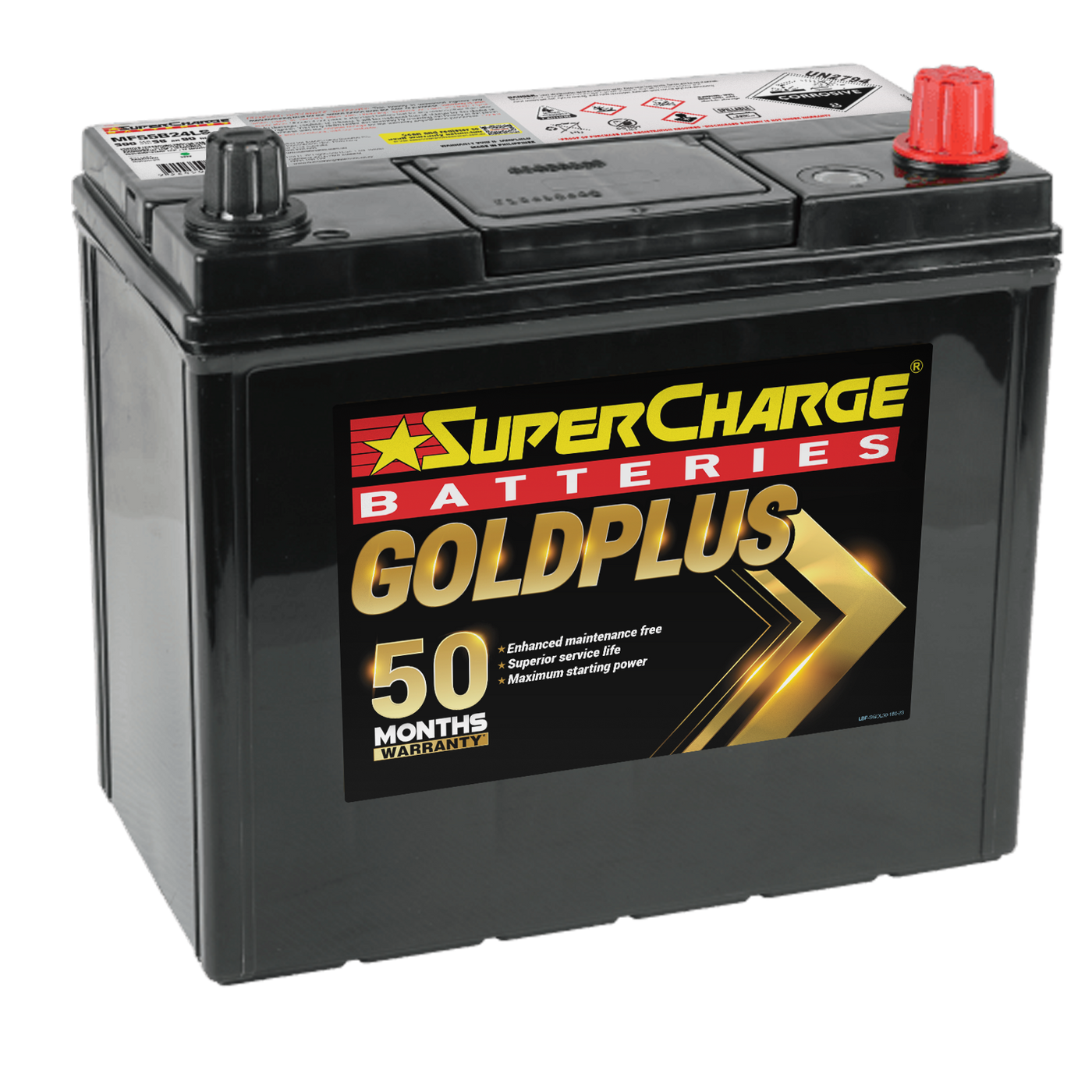 Supercharge MF55B24LS / NS60LS - 500CCA Battery — Mighty Batteries