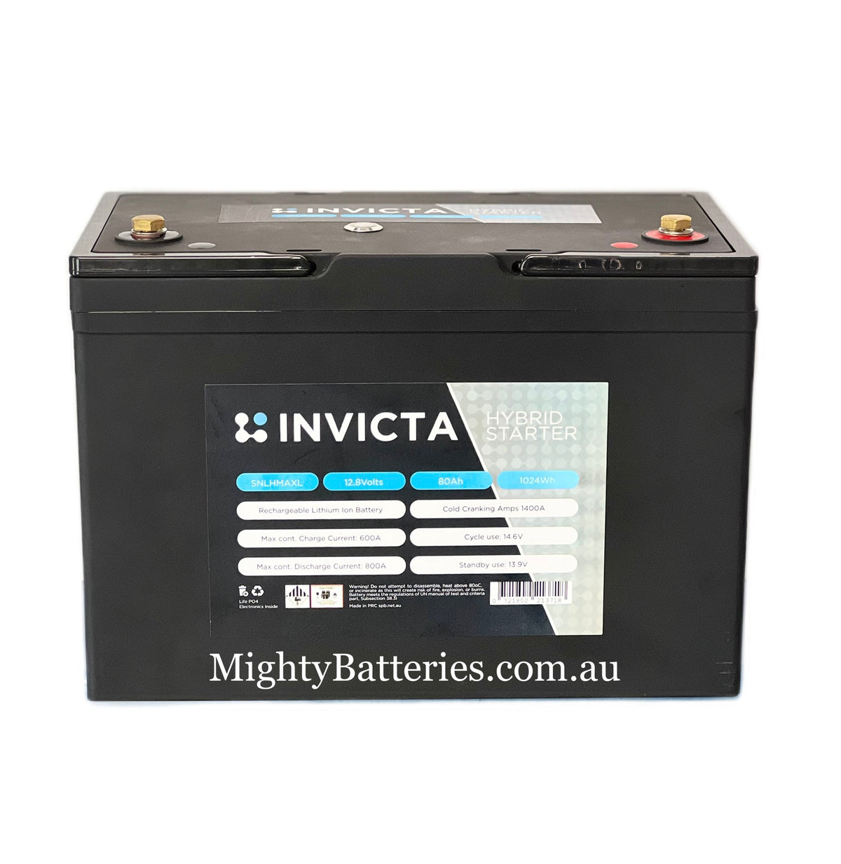 Invicta SNLHMAXL 80Ah Hybrid Lithium Battery — Mighty Batteries