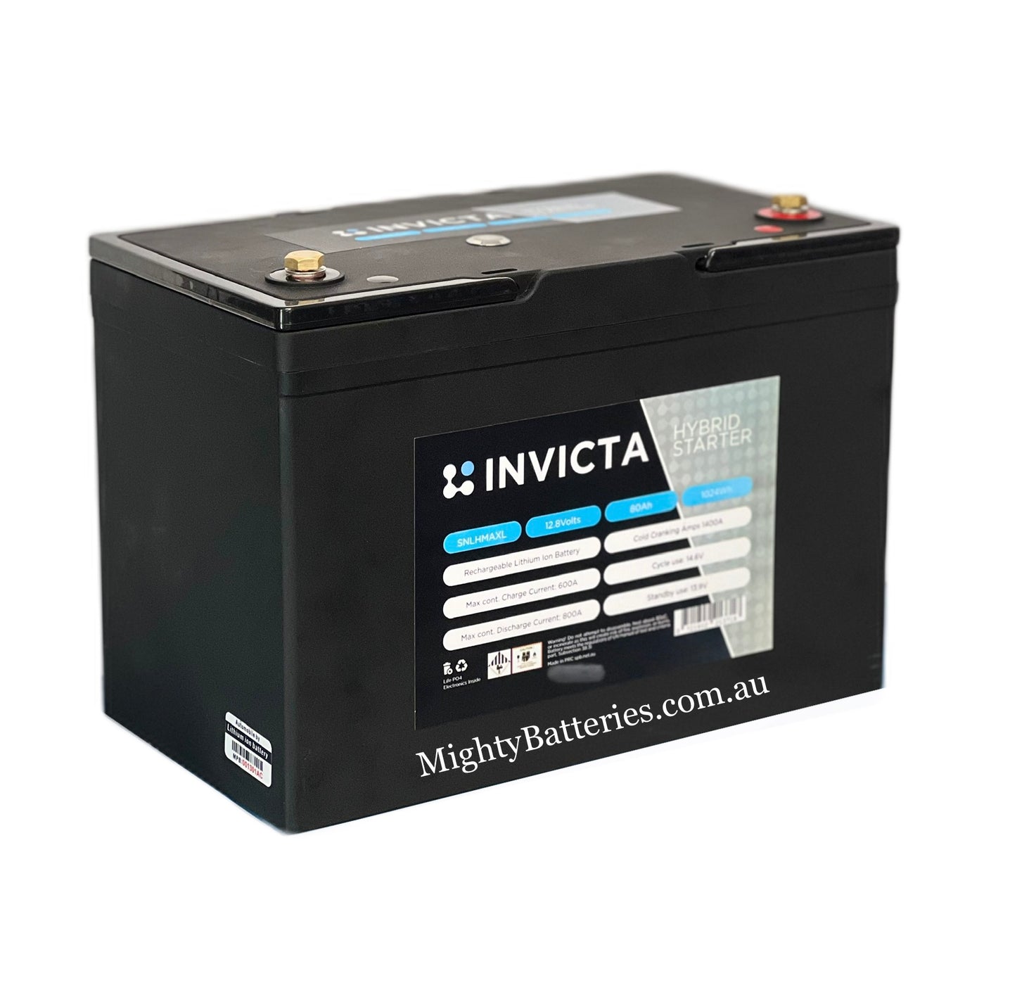Invicta SNLHMAXL 80Ah Hybrid Lithium Battery — Mighty Batteries