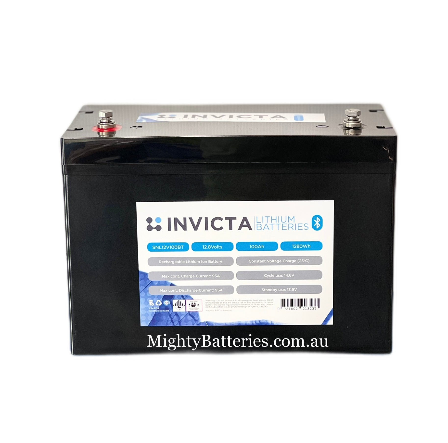 Invicta SNL12V100BT 12V 100AH Lithium Battery — Mighty Batteries