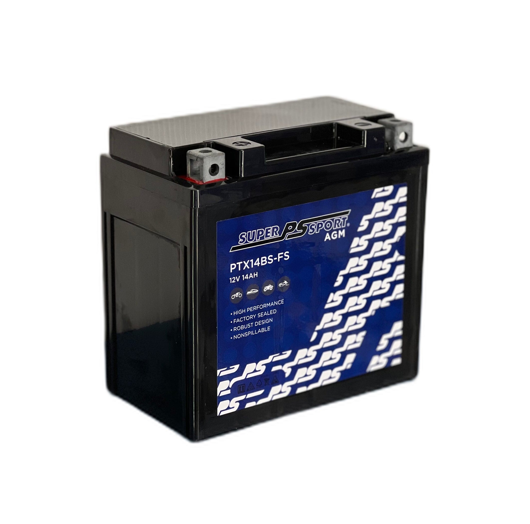 Power-Sonic YTX14-BS / PTX14BS AGM Battery — Mighty Batteries