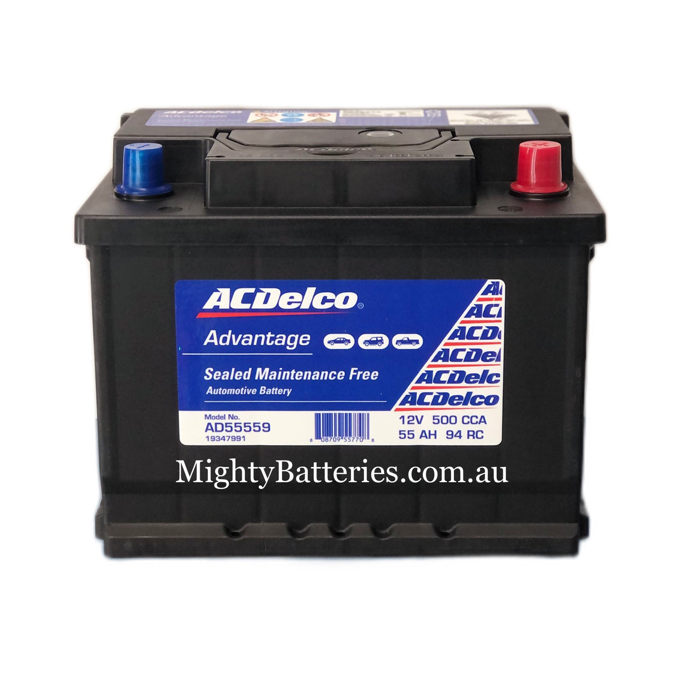 ACDelco DIN53LH / AD55559 / 3554 - 500CCA Battery — Mighty Batteries