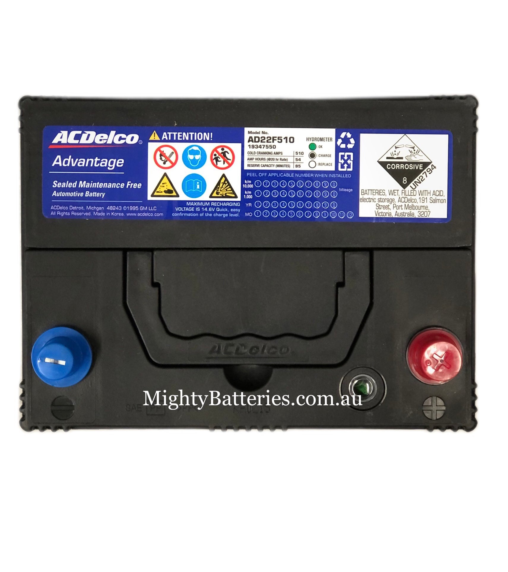 ACDelco AD22F510 / 58MF / 2542 - 510CCA Battery — Mighty Batteries